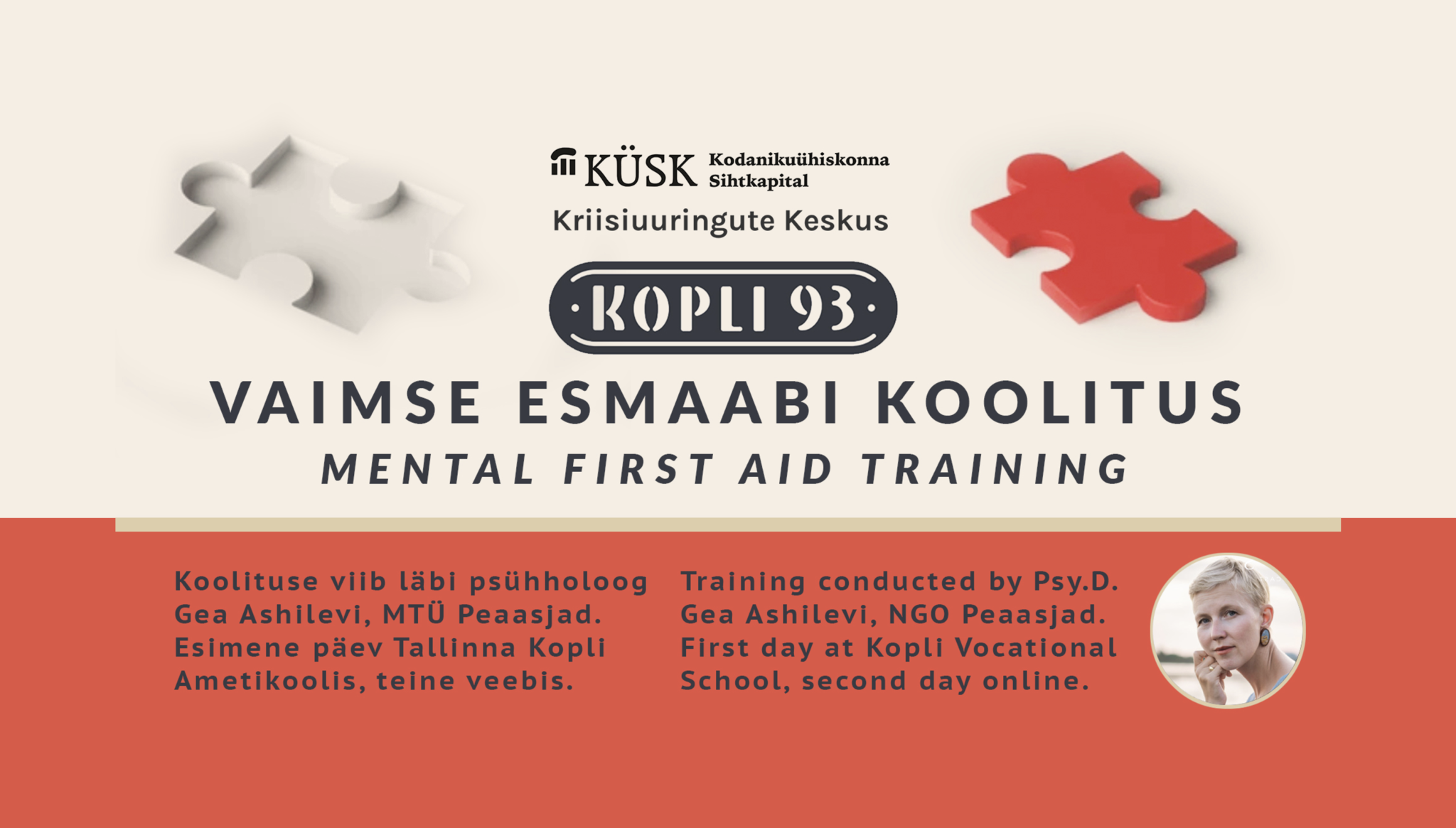 KOOLITUS | Vaimne esmaabi - MTÜ Kriisiuuringute Keskus